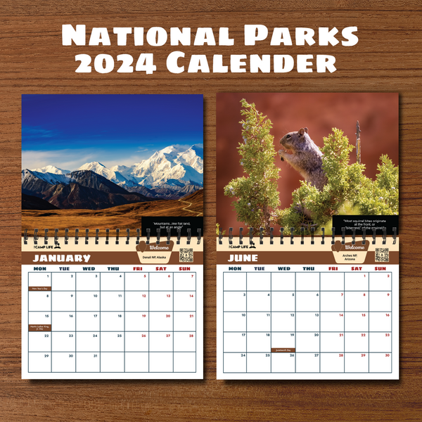National Parks Calendar | 2024 – The Camp Life