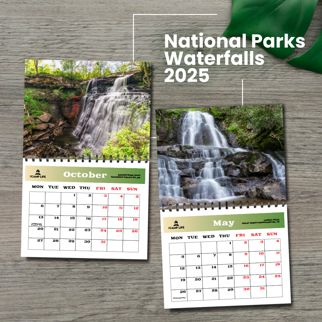 National Parks Calendar | 2025 Waterfalls – The Camp Life
