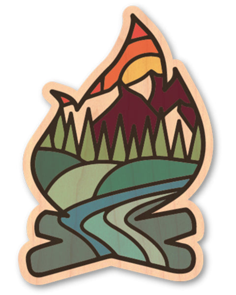 Campfire Wood Sticker - Dust City - Atomic Child - Eco-sticker ...